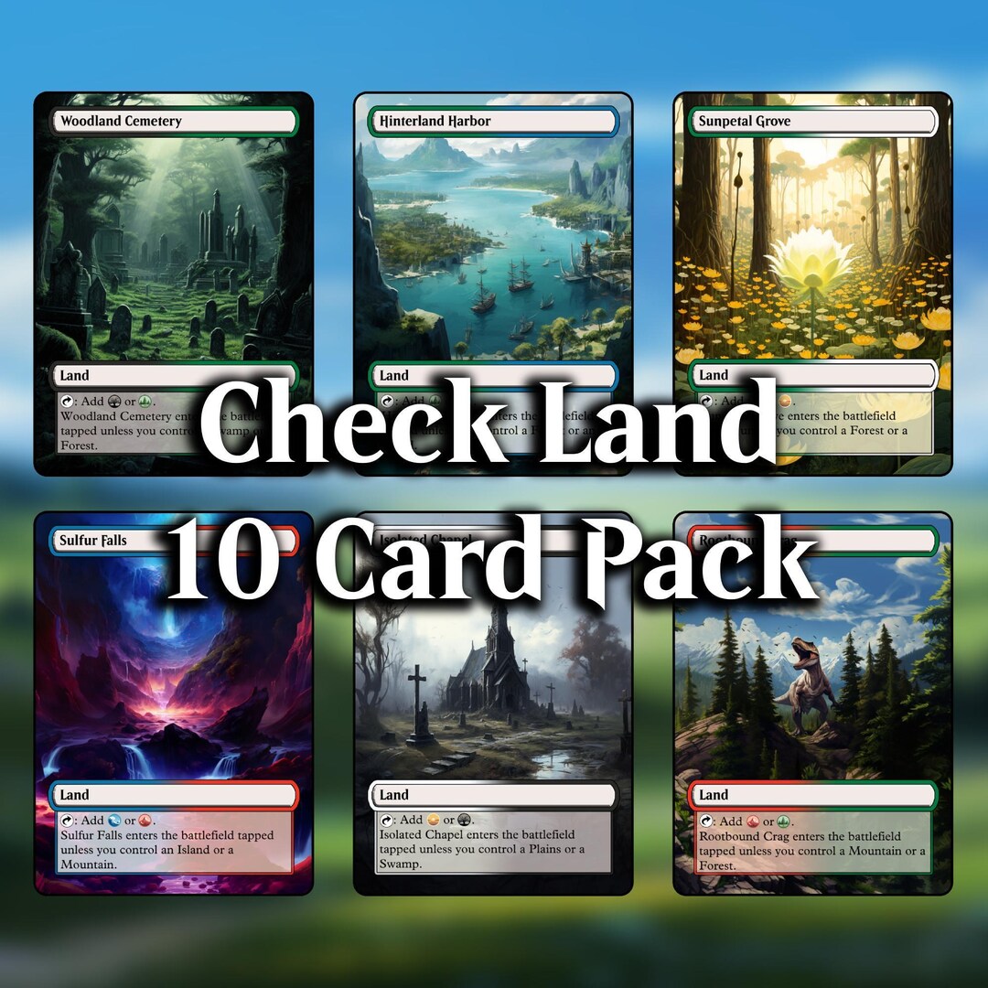Check Land MTG Proxy Cards - 10 Pack Custom Game Cards for Commander ...