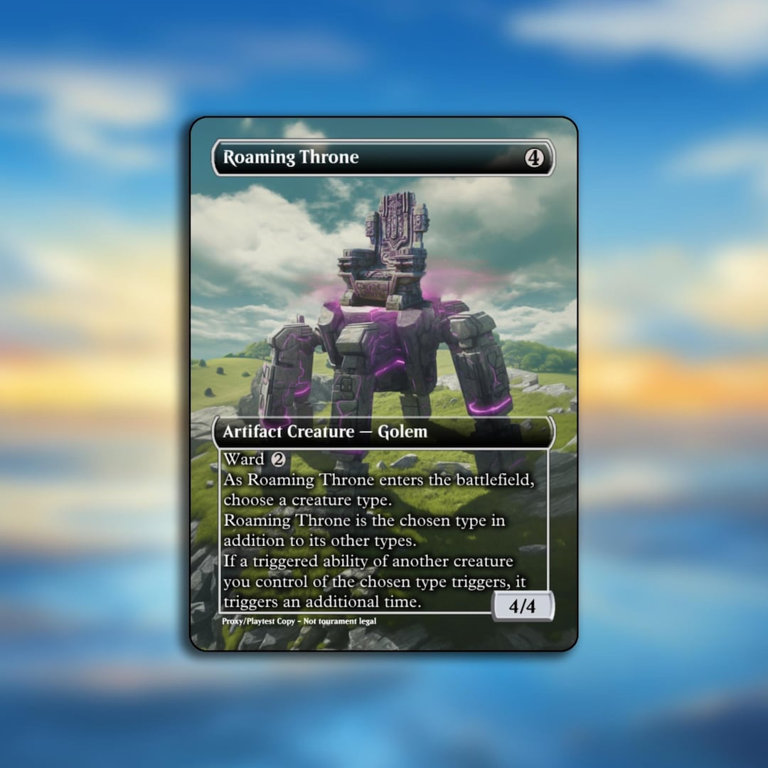 Roaming Throne Proxy - Borderless Frame - Custom Art Game Card for ...