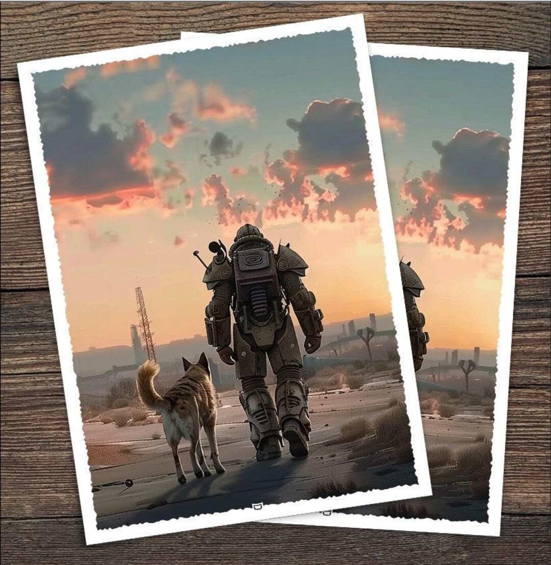 Fallout Inspired Custom Card Game Sleeves - Armor Suit and Dog - Custom ...