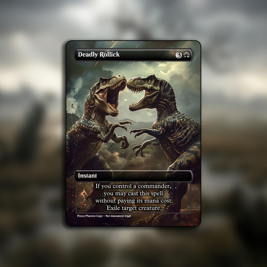 Deadly Rollick Mtg Proxy - Borderless Frame - Custom Art Cards for ...