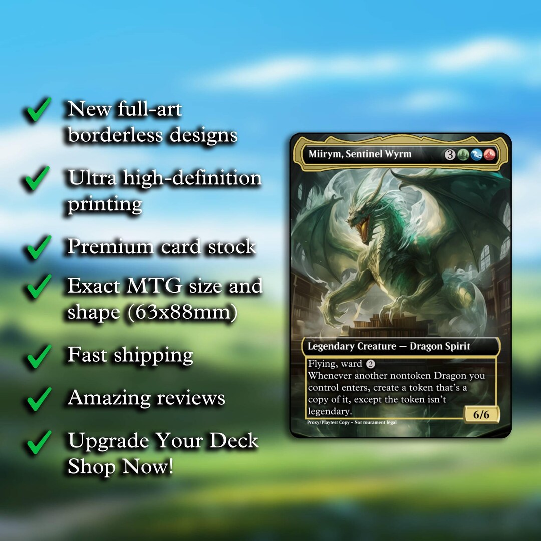 Miirym Sentinel Wyrm Proxy - Clear Frame - Custom Game Card for ...