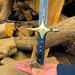 Custom Handmade Damascus Steel Scimitar Arabic Turkish Sword Micarta ...