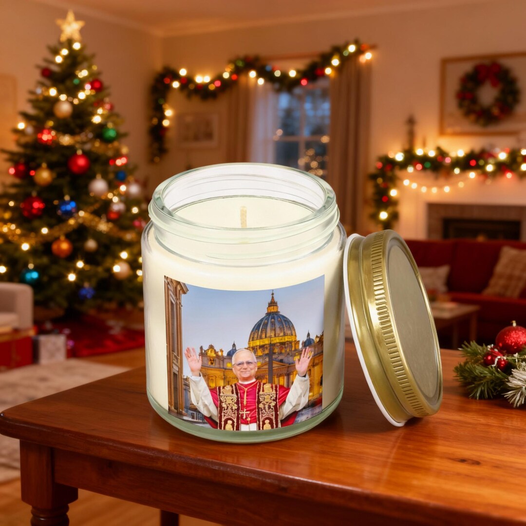 Pope Leo XIV Catholic Candle: Coconut Apricot Wax Scented Candle - Etsy