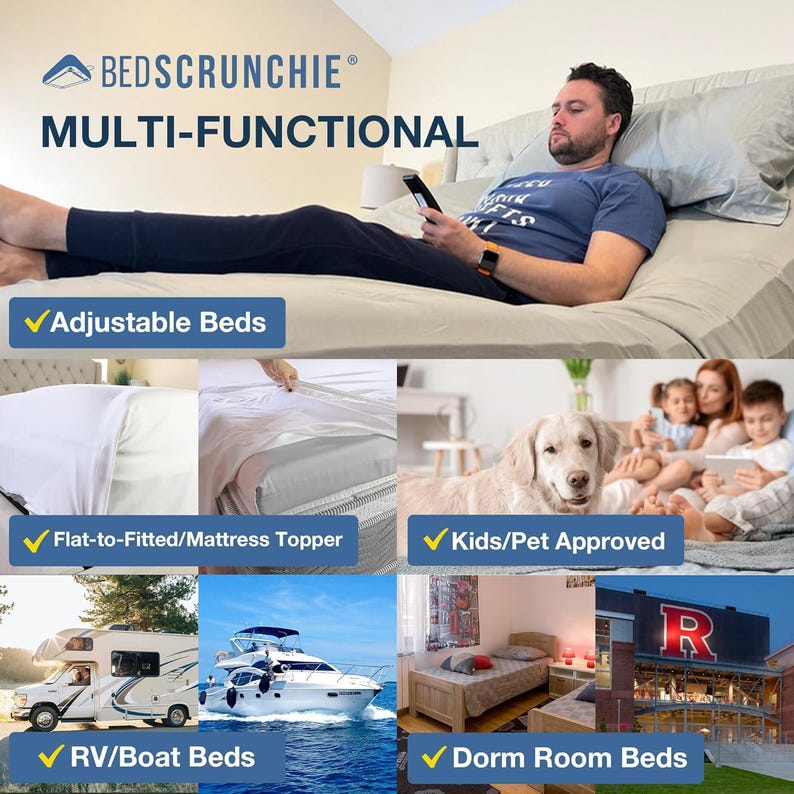 Bed Scrunchie: 360 Bed Sheet Holder Straps With Clips - Etsy Australia