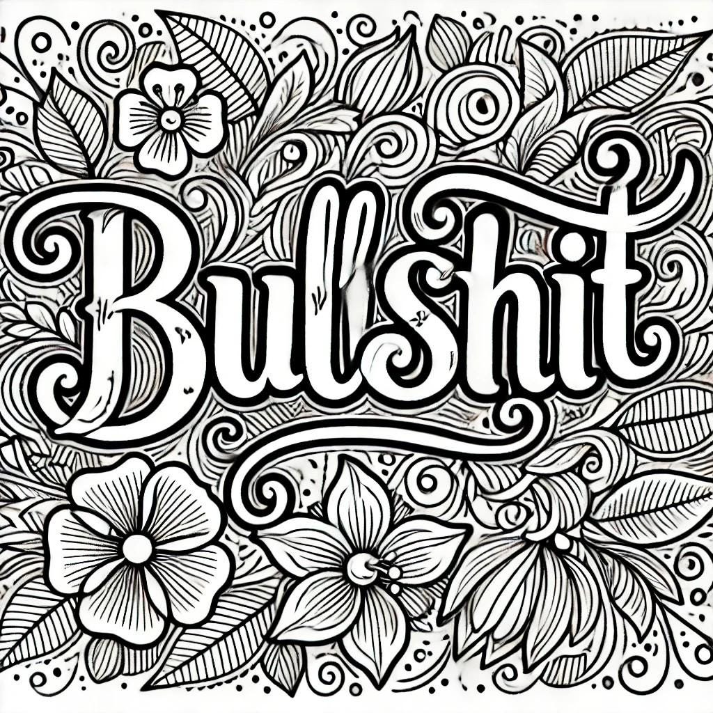 Sweary Adult Coloring Book – Printable Cursing Pages for Stress Relief ...