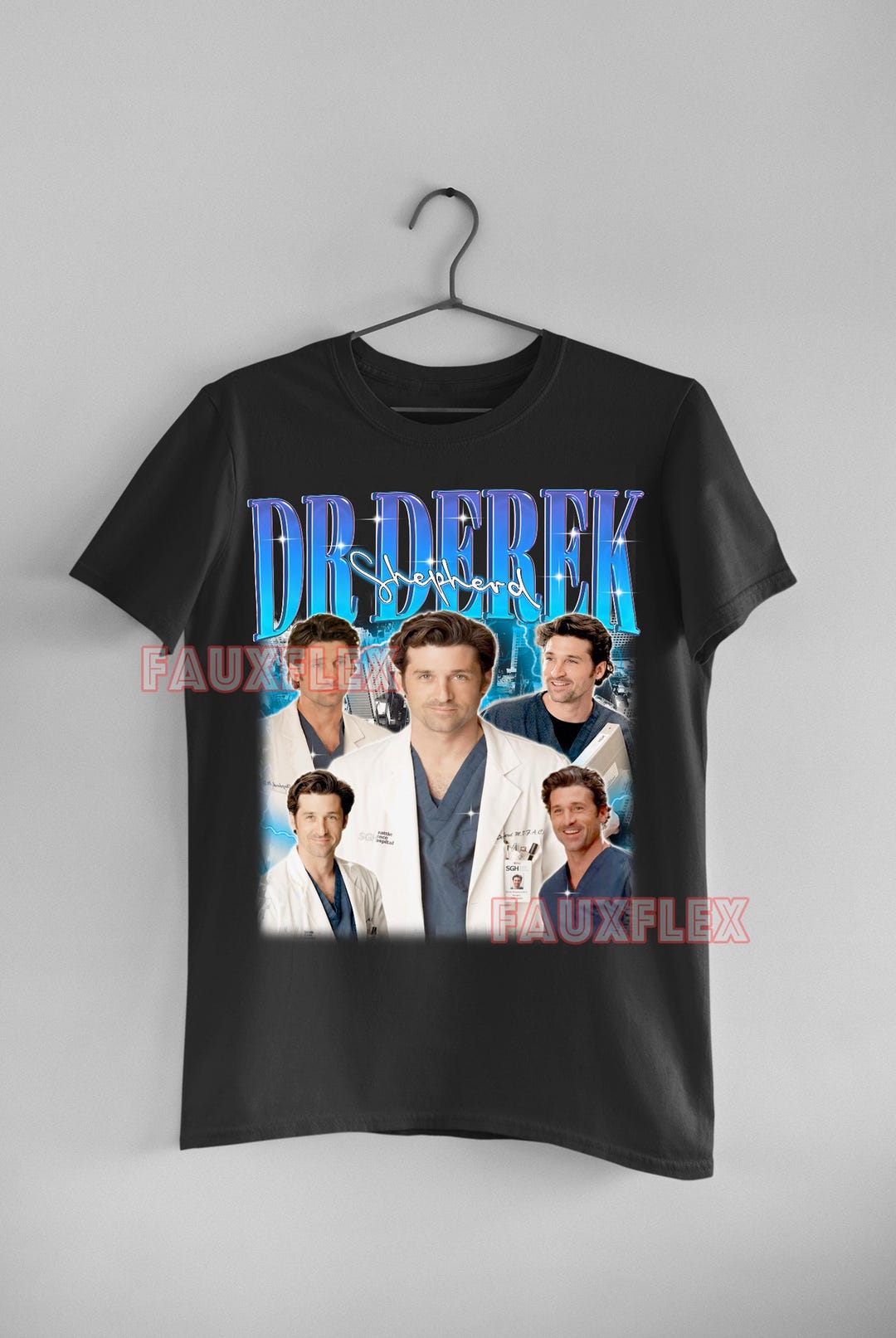 DR. DEREK SHEPHERD Shirt, Derek Shepherd Retro Tshirt, Derek Shepherd ...