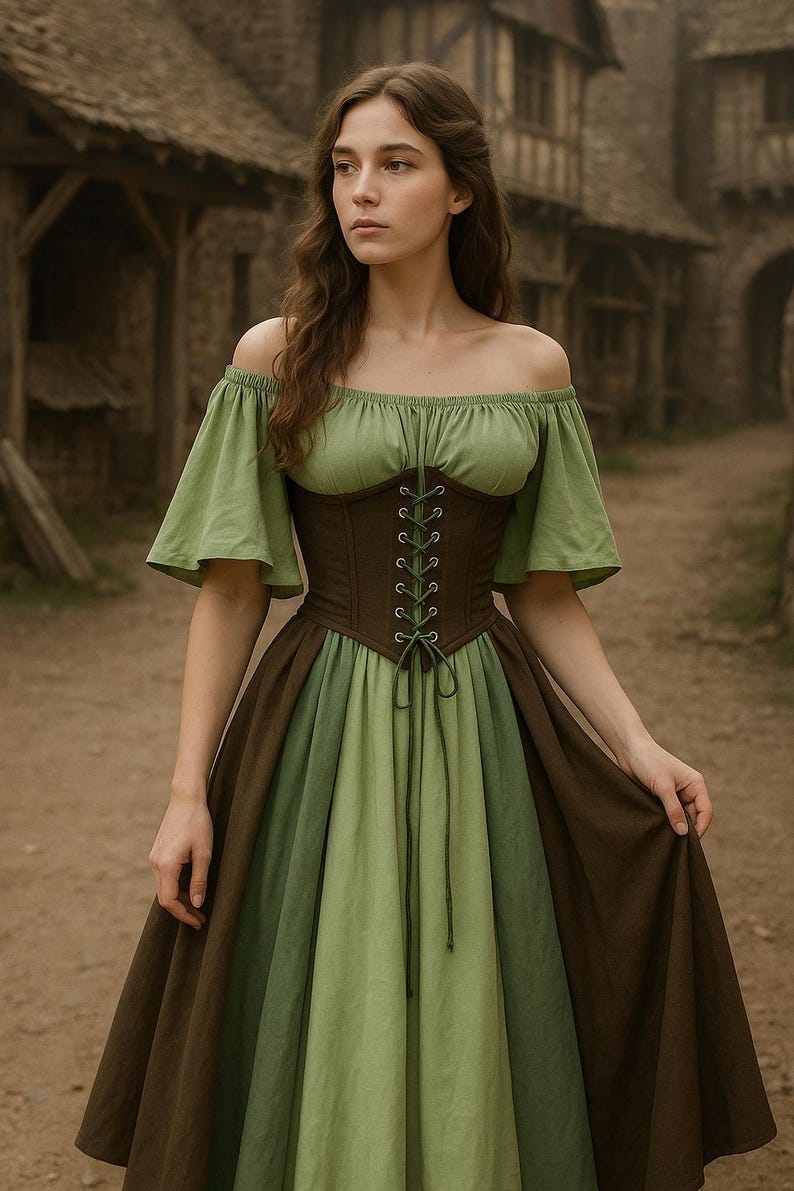 Vintage Medieval Viking Dress for Women, Halloween Fantasy Costume ...