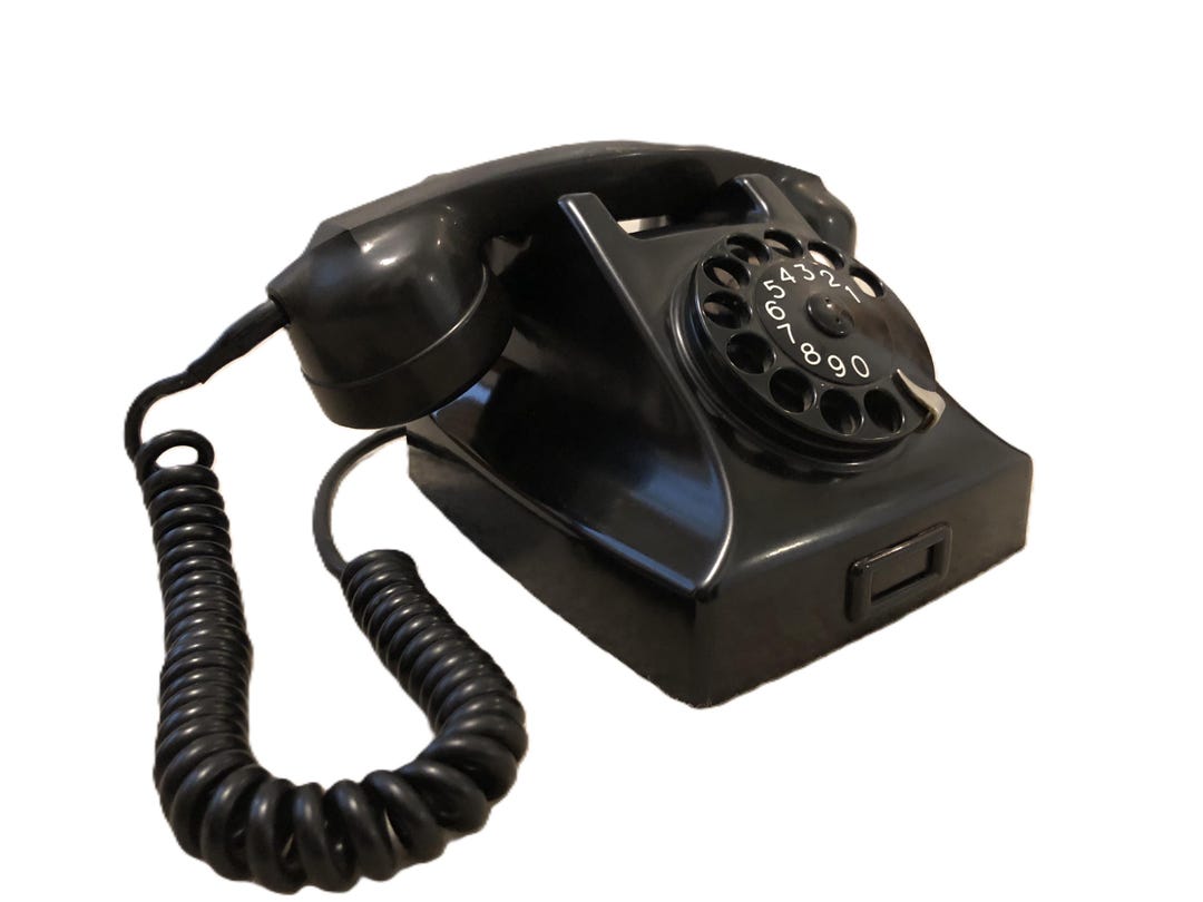 Vintage PTT Ericsson Black Rotary Telephone/phone (holland) - Etsy