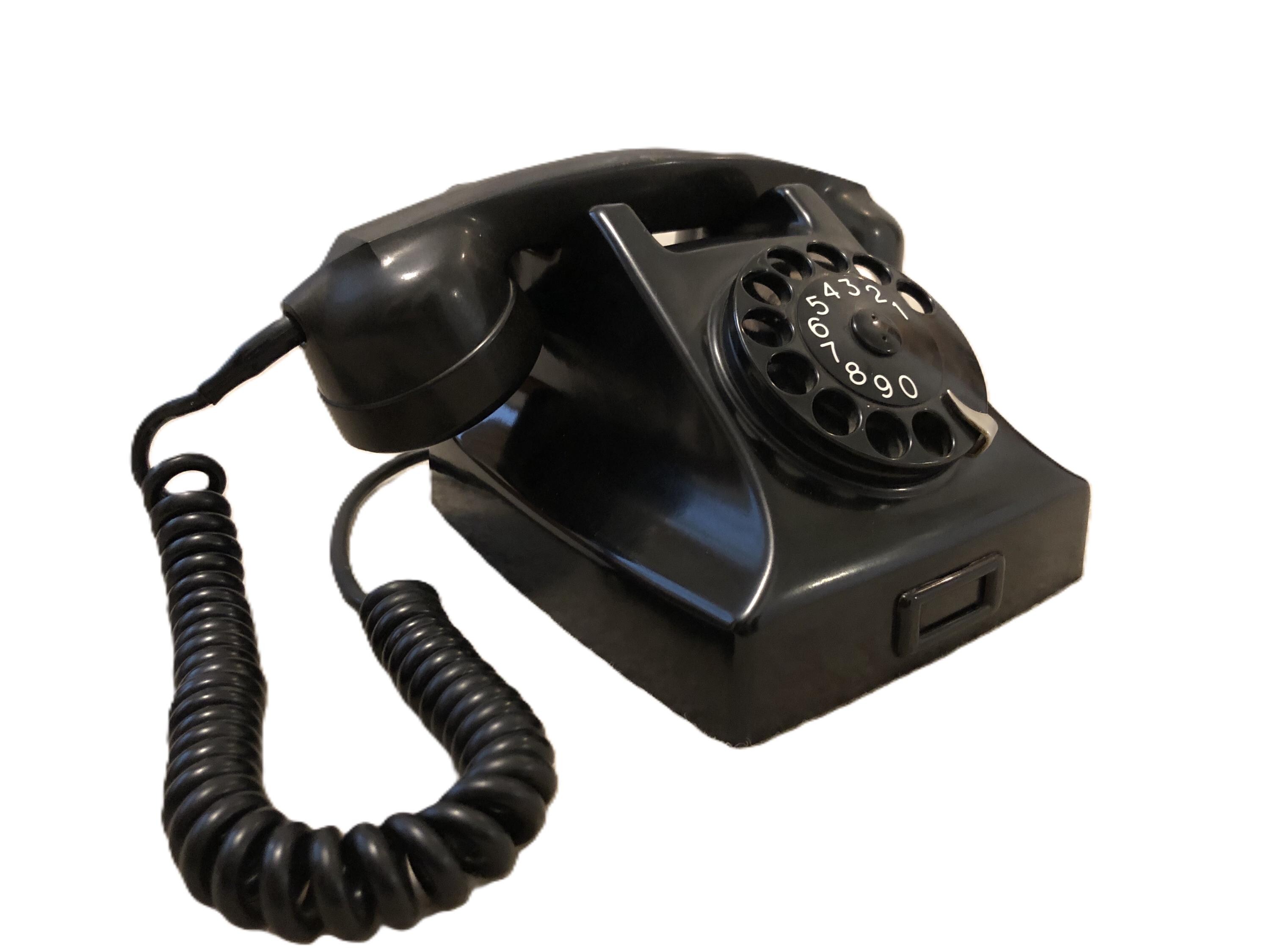 Vintage PTT Ericsson Black Rotary Telephone/phone (holland) - Etsy