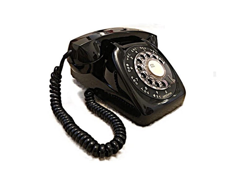 Restored Vintage Automatic Electric Black Rotary Desk Phone - Etsy