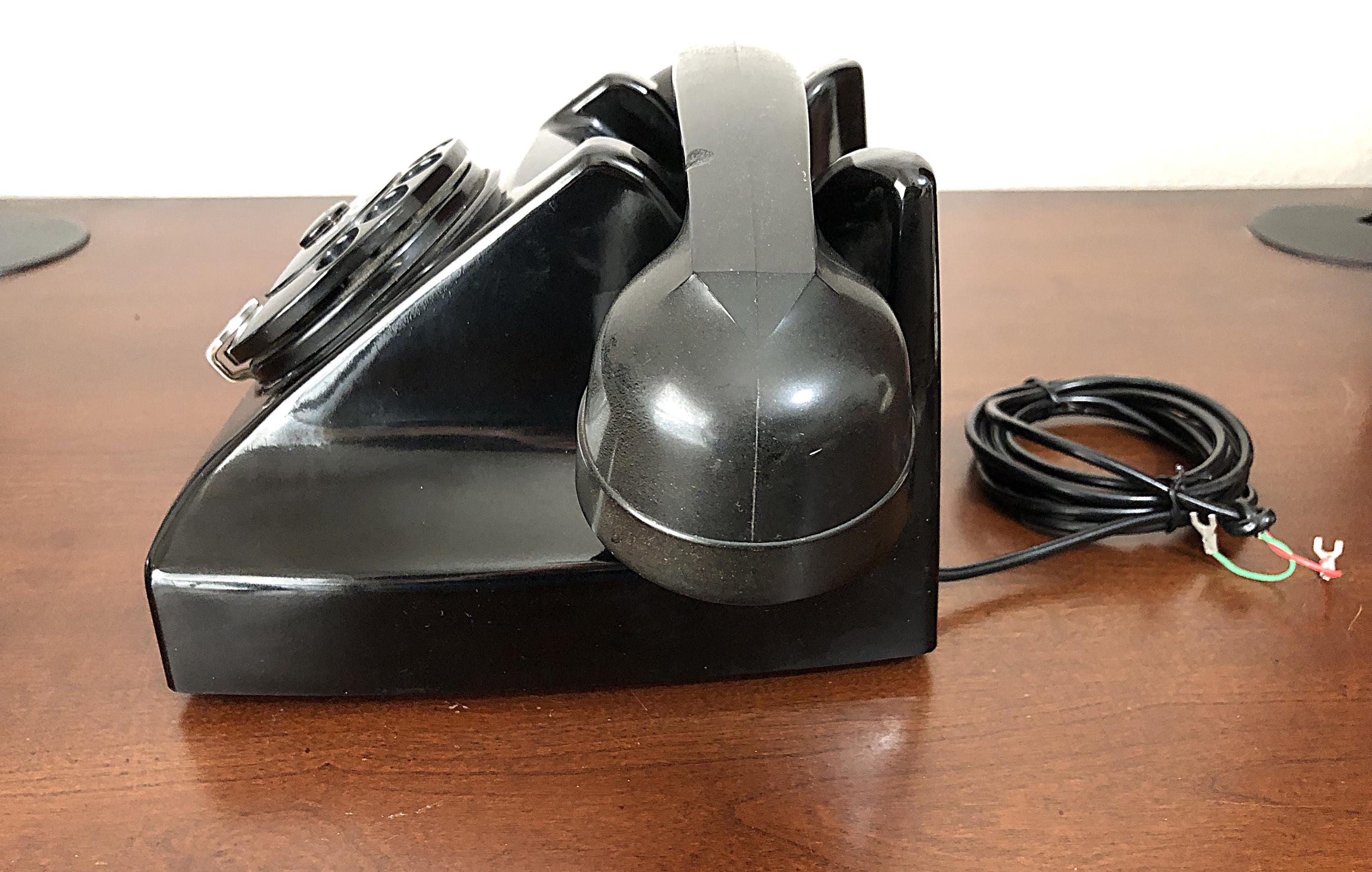 Vintage PTT Ericsson Black Rotary Telephone/phone (holland) - Etsy