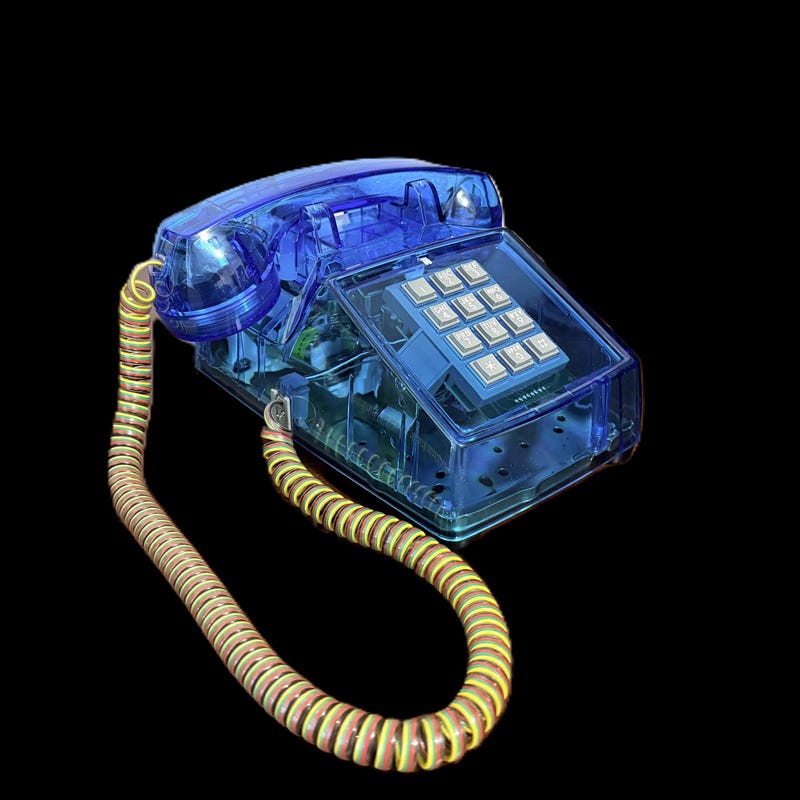 90s Clear Telephone - Etsy