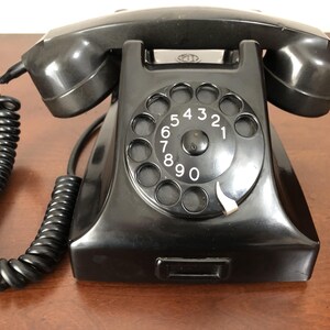 Vintage PTT Ericsson Black Rotary Telephone/phone (holland) - Etsy