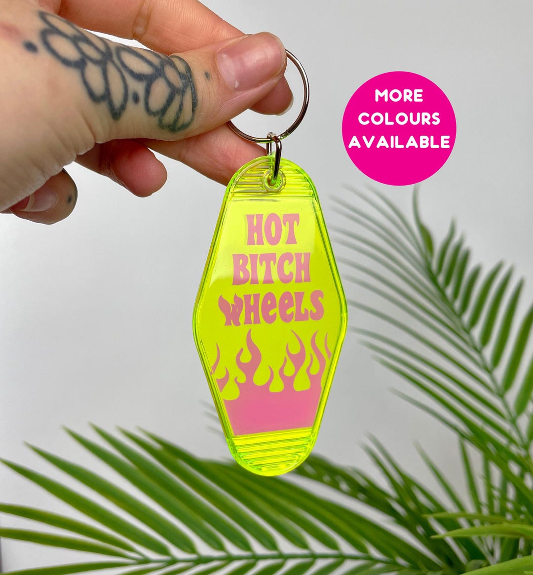 Retro Motel Keychain: Funky Acrylic Keyring, Groovy Car Accessory - Etsy