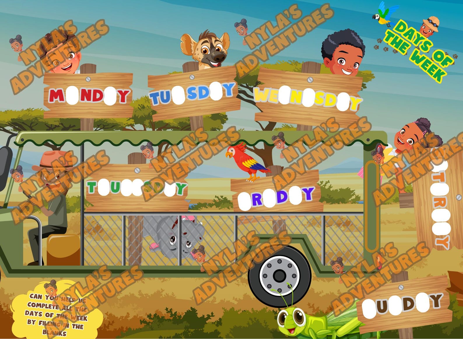 Safari Busy Book Printable for Kids | Animal Learning Activities PDF ...