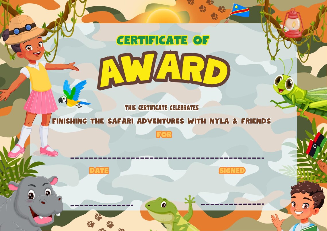 Safari Busy Book Printable for Kids | Animal Learning Activities PDF ...
