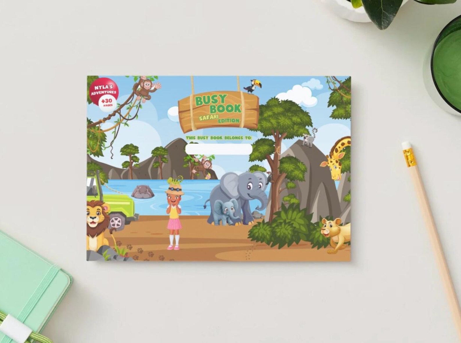 Safari Busy Book Printable for Kids | Animal Learning Activities PDF ...