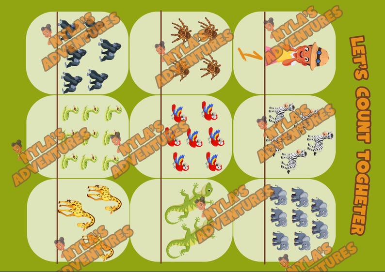 Safari Busy Book Printable for Kids | Animal Learning Activities PDF ...