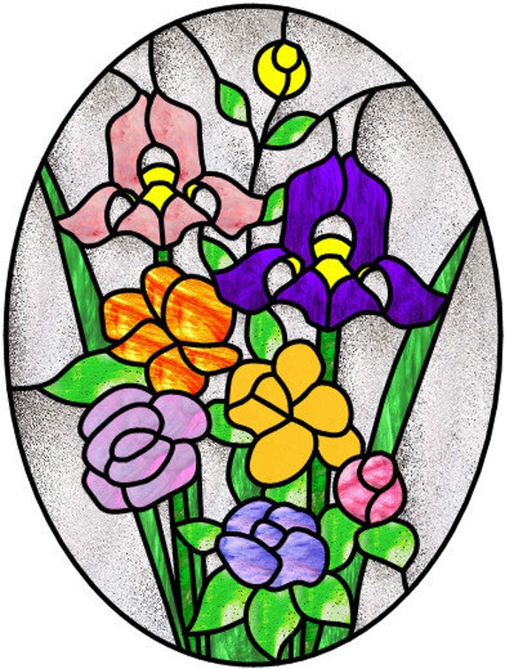 Simple Stained Glass Patterns Flowers - Glass Designs