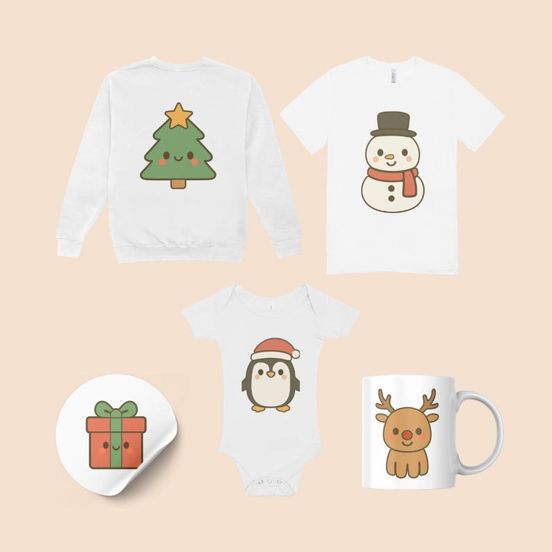 Cute Kawaii Holiday Digital Clip Art Set | PNG/SVG/EPS | Printable - Etsy