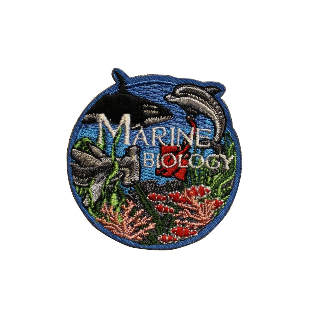 Marine Biology Embroidered Iron on Patch - Girls Boys Fun 42-J - Etsy