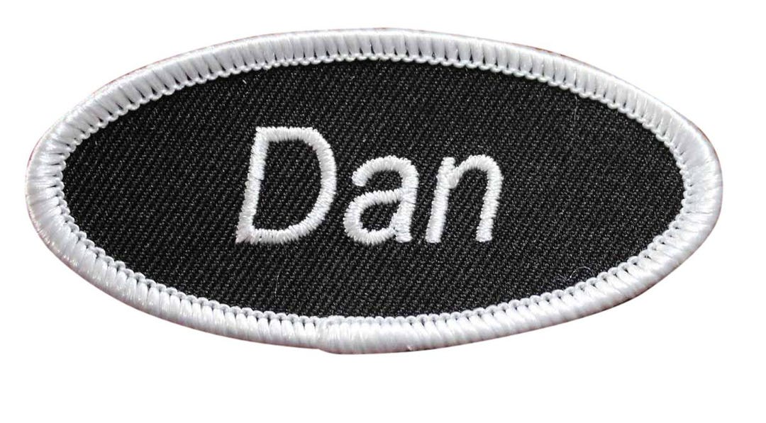 Dan Name Tag Embroidered Iron on Patch - Uniform Work Mechanic 111-L - Etsy