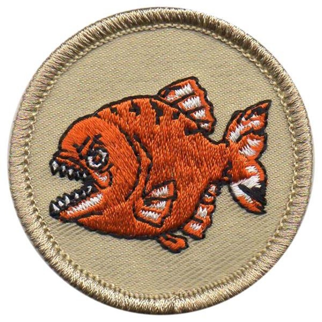 Piranha Patrol BSA Boy Scouts of America Embroidered Iron on Patch 41-O ...