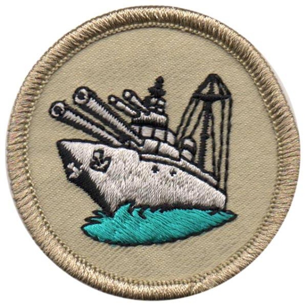 Battleship Patrol BSA Boy Scouts of America Embroidered Iron on Patch ...