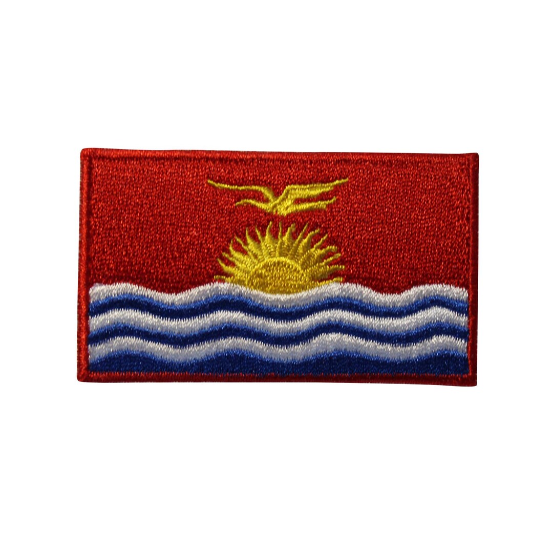 Country of Kiribati Flag Embroidered Iron on Patch - Travel 138-J - Etsy