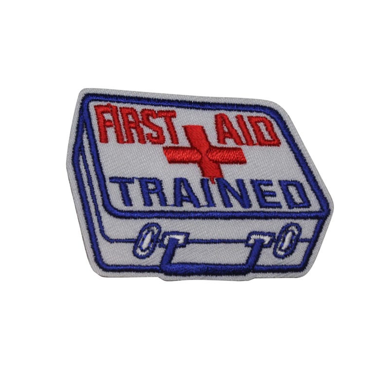 First Aid Trained Embroidered Iron on Patch - Boys Girls 45-M - Etsy