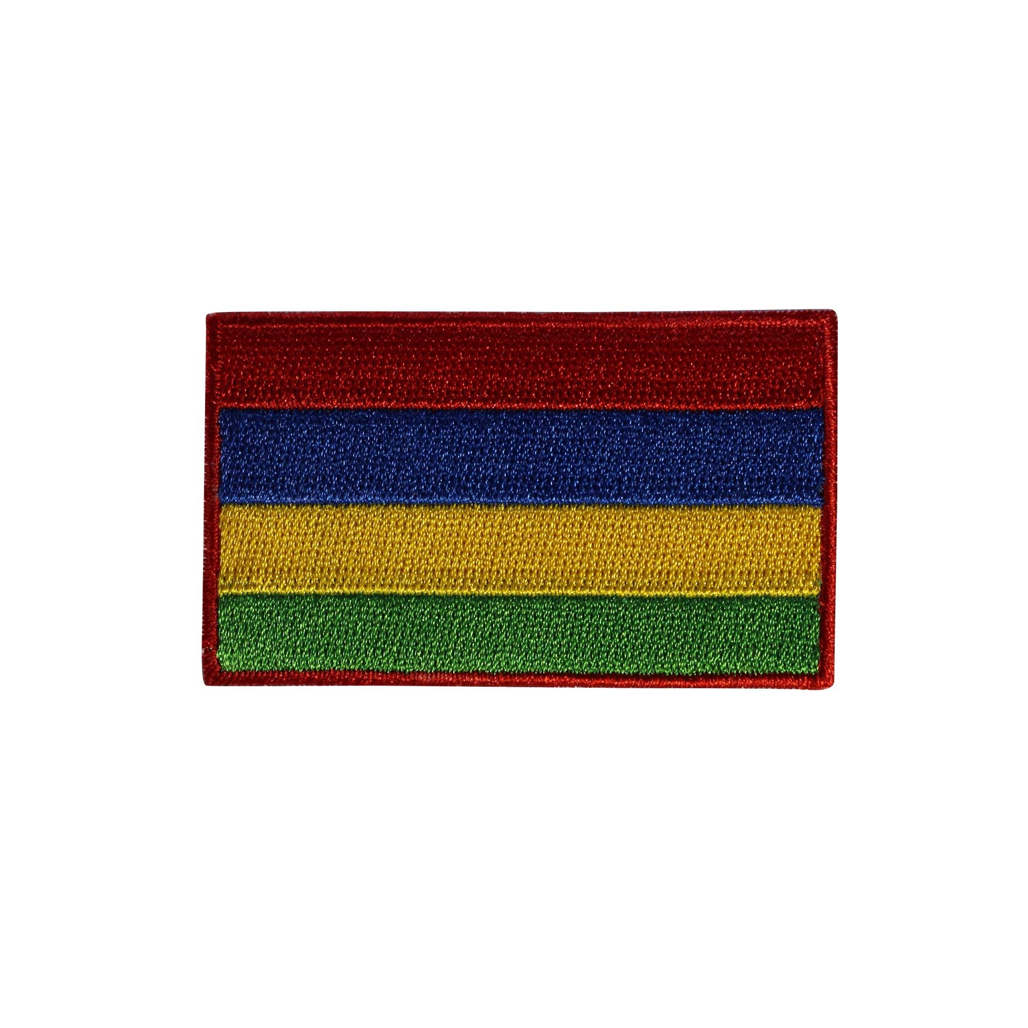 30 X 20 Mm Mauritius Rodrigues Port Louis Flag Patch Ironing