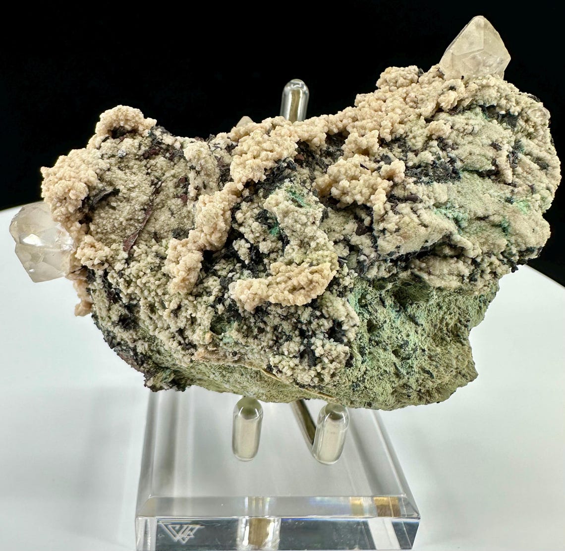 Tenorite Coated Copper W/calcite, Stilbite, Lake Superior Copper ...