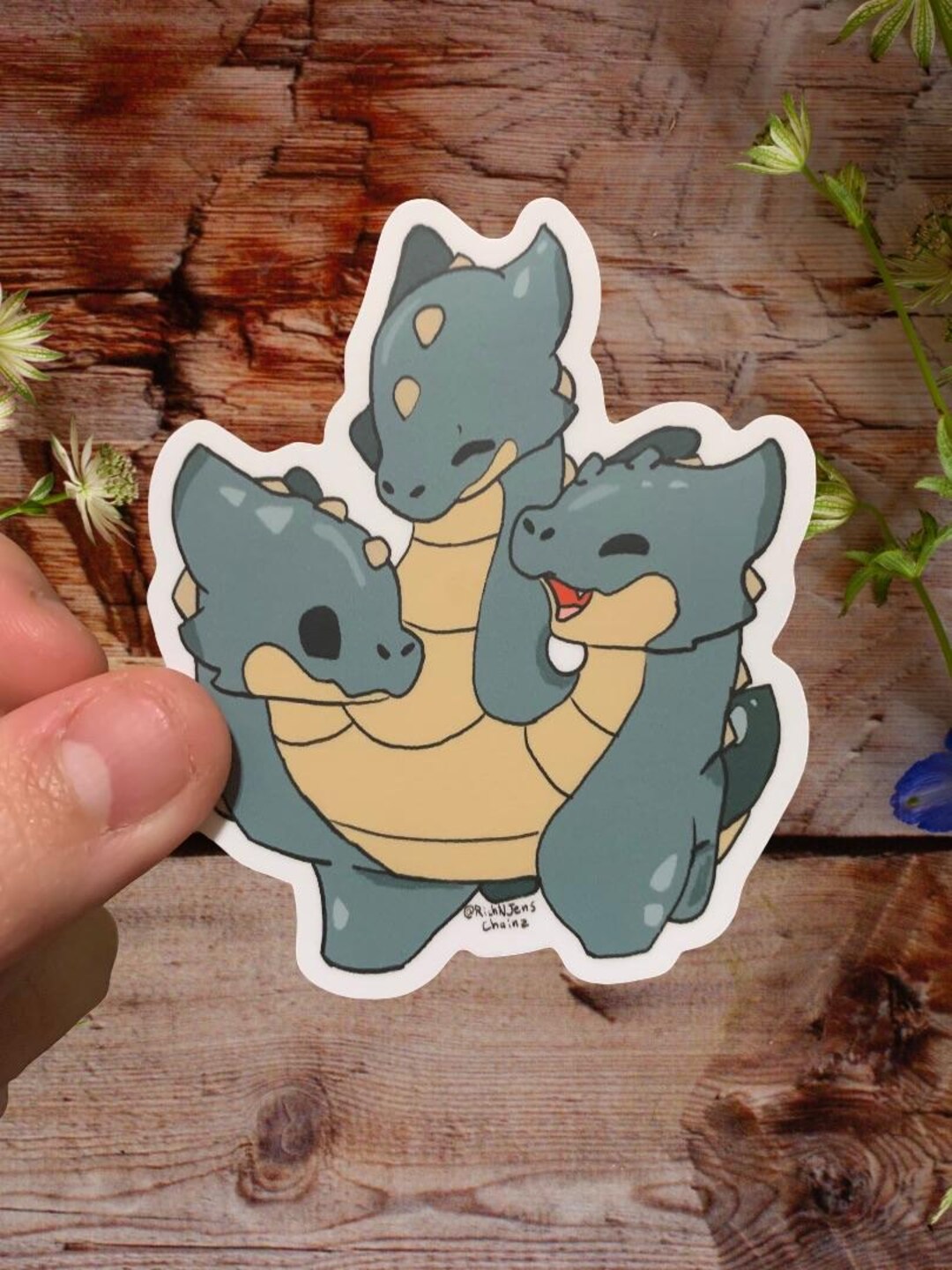 Cute Hydro Dragon Chibi Sticker, Fantasy Fan Gift - Etsy