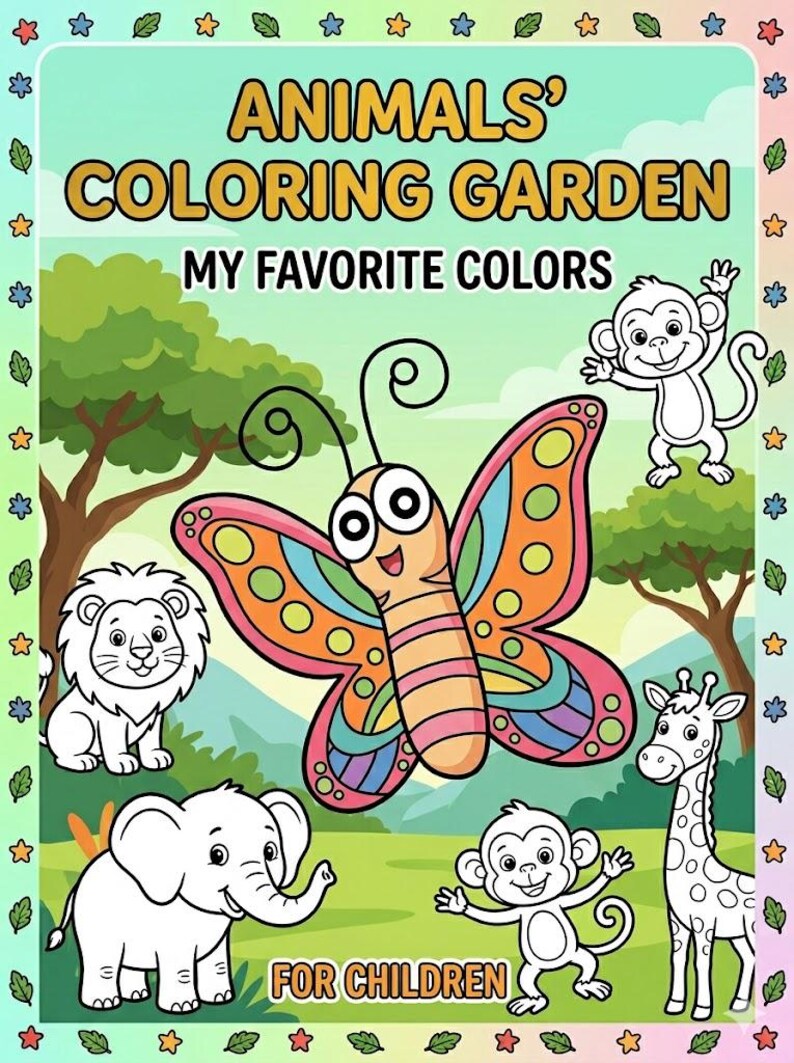 Animal Coloring Book for Kids - Etsy