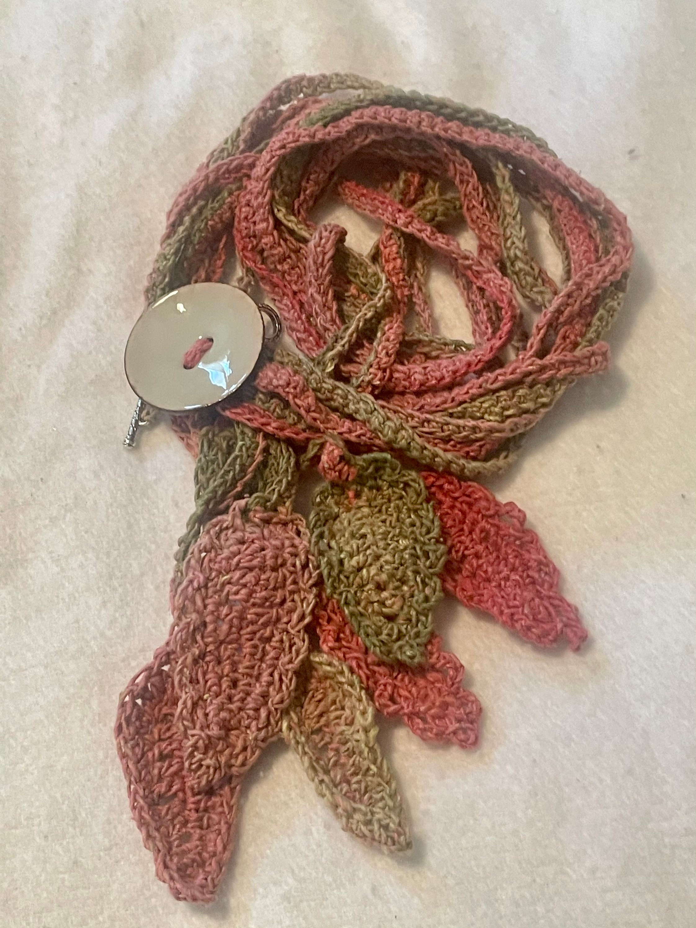 Multi Strand Whimsical Design Large Button Clasp....pink and Green - Etsy