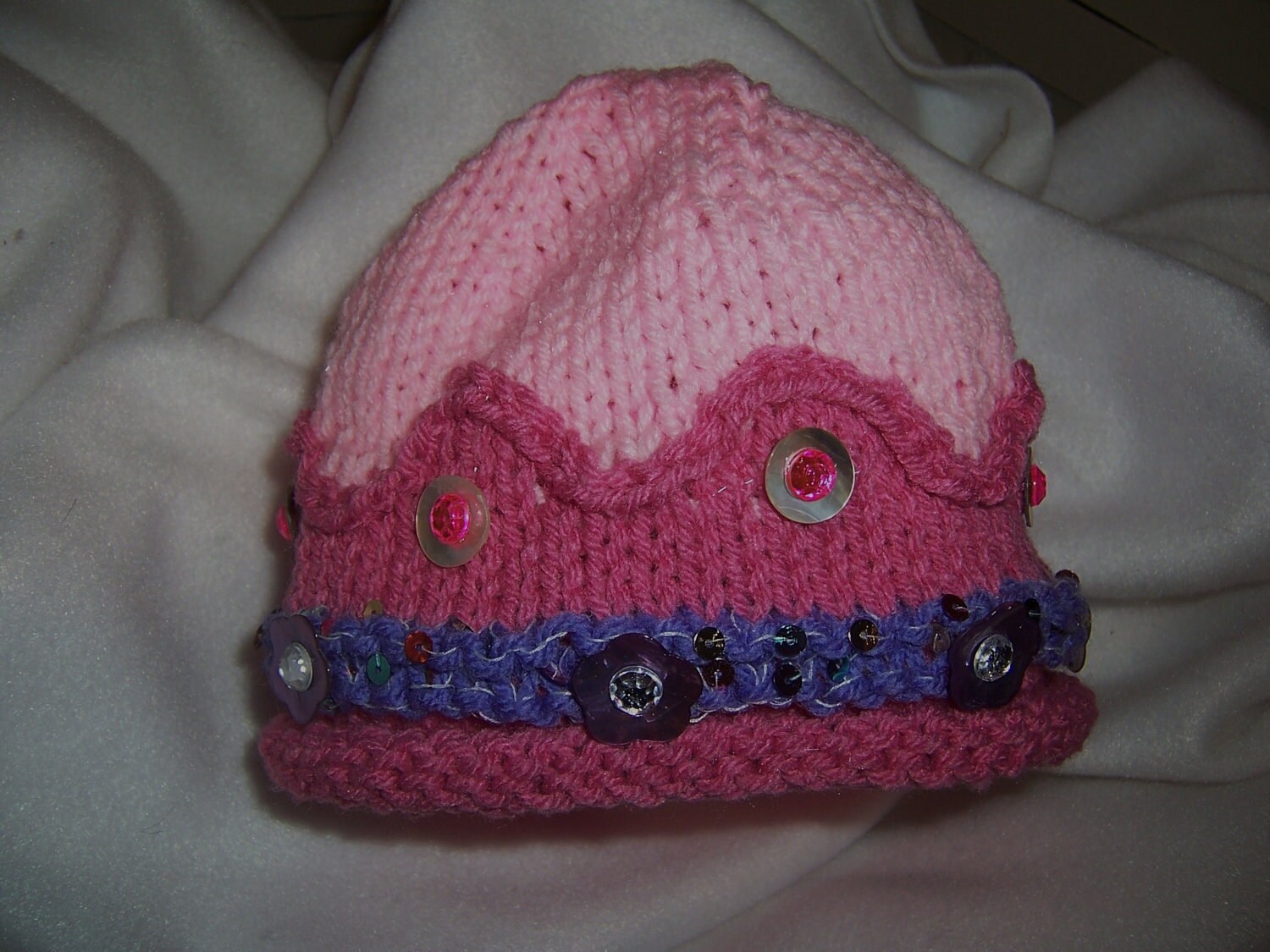 A Crown for a Princess....knitted Baby Girl Hat - Etsy