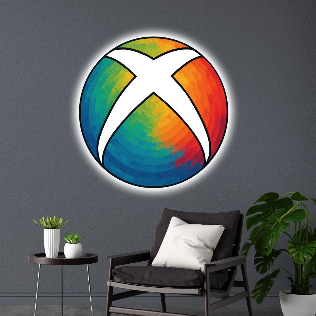 Xbox Logo - Night Lamp - LED Light Wall Decor - Special UV Print ...