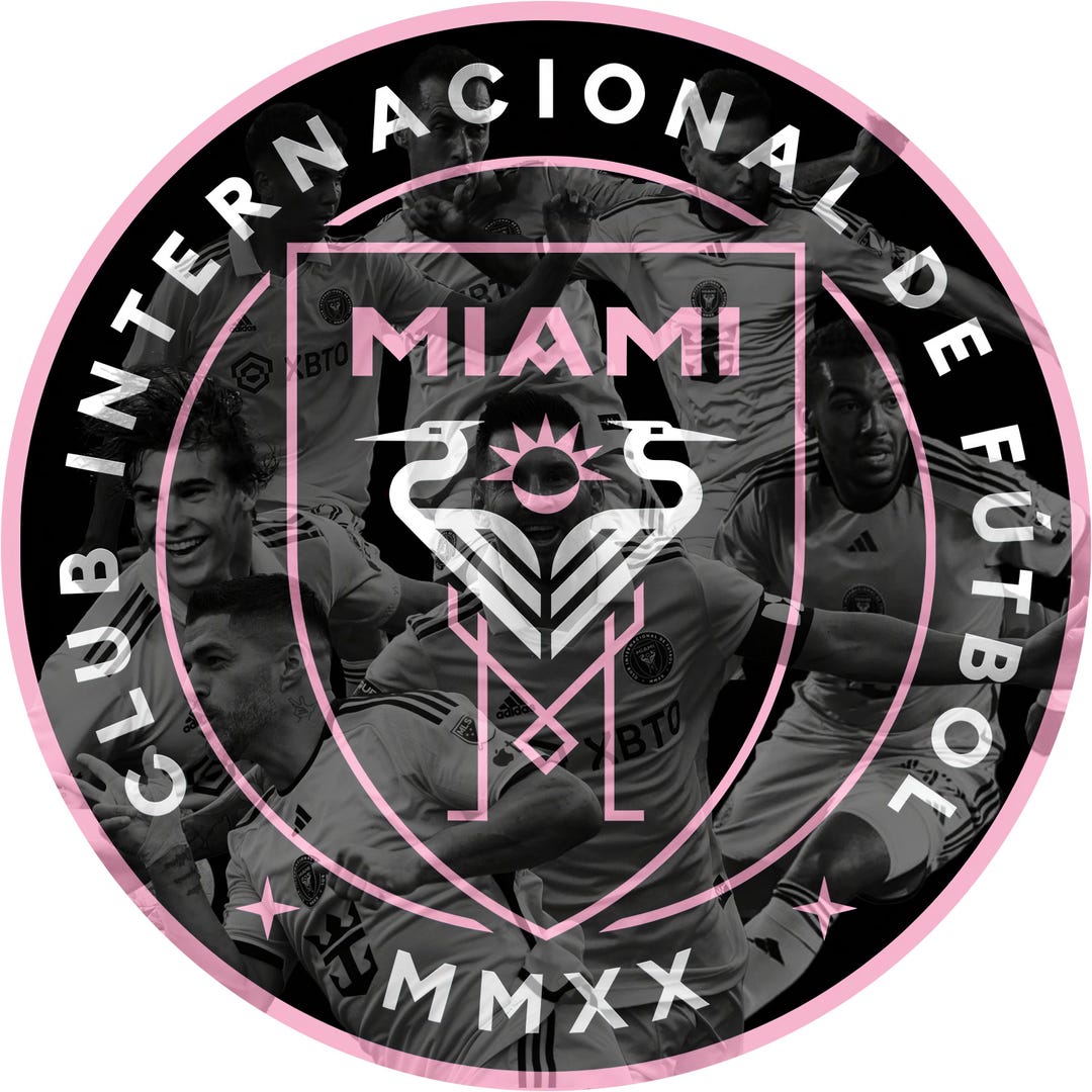 Inter Miami CF - LED Light Wall Decor Logo - Special UV Print / 10 ...