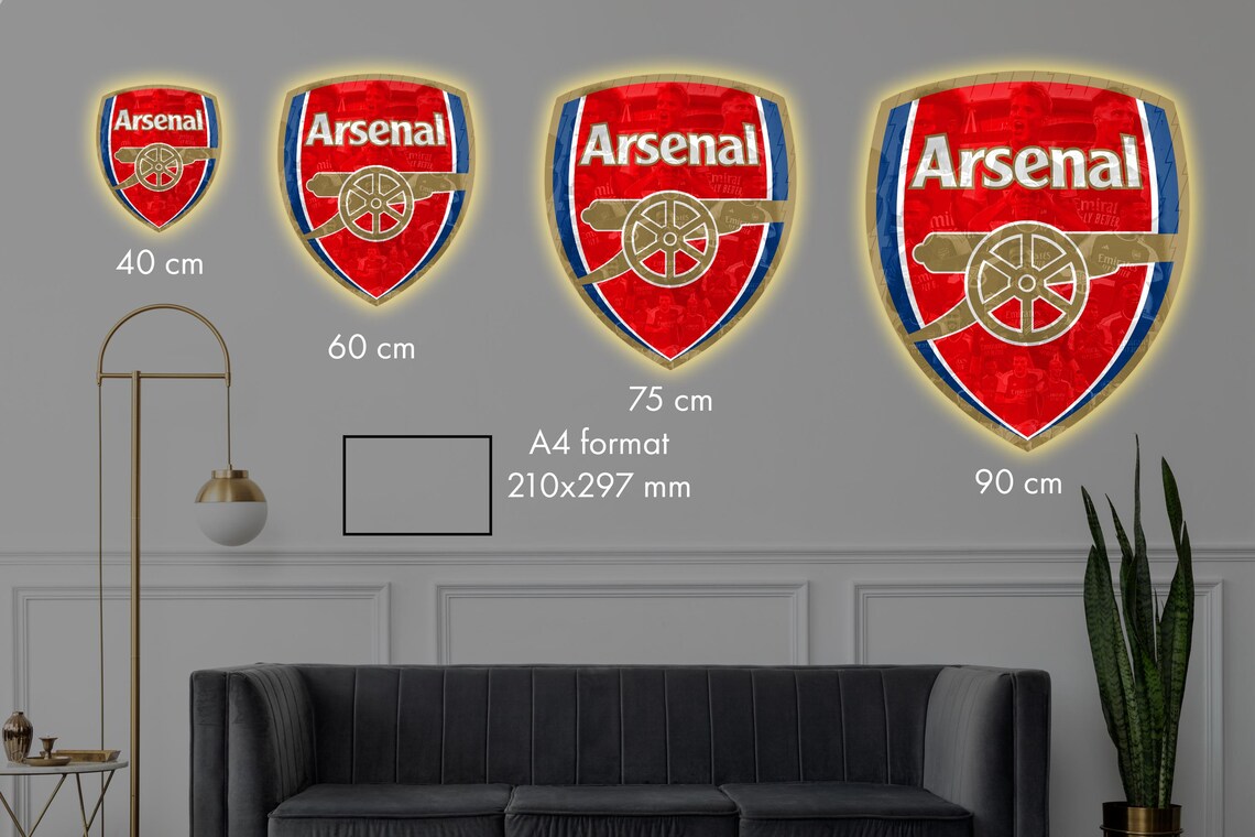 Ferrari LED Light Wall Decor Logo - Special UV Print + Light Difusion ...