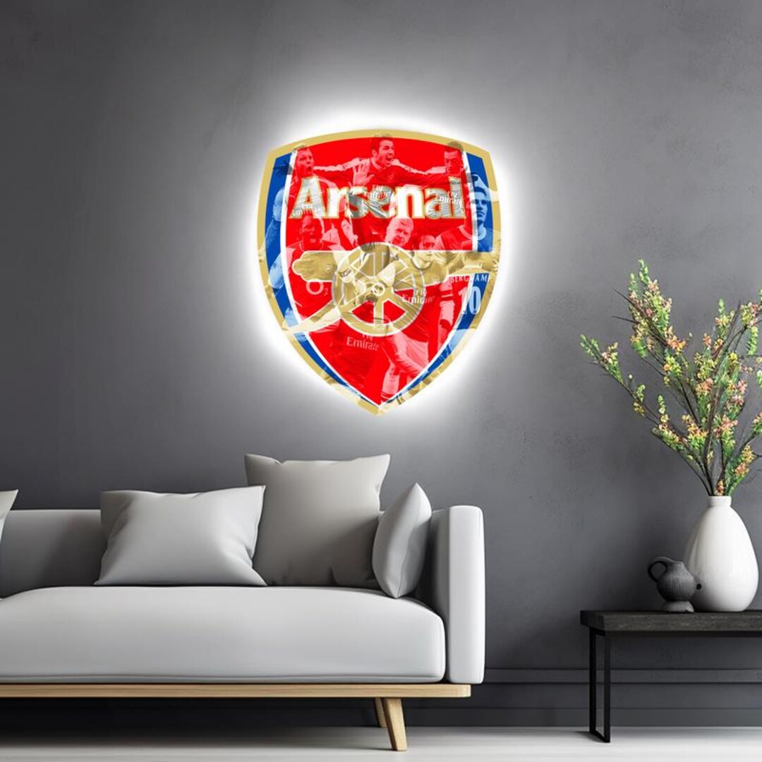 Arsenal LEGENDS Wall Decor Logo- -wall Led Light /logo Gift Wall/ozzil ...
