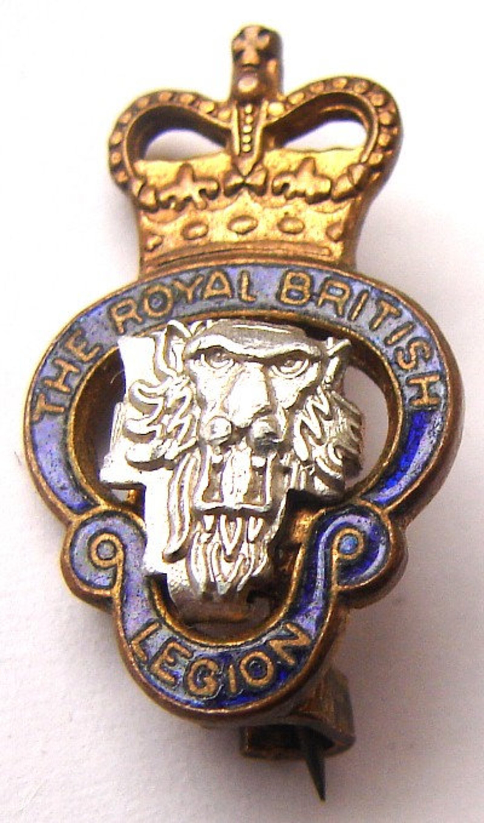 Vintage the ROYAL BRITISH LEGION Enamel Lion Crown Members and - Etsy UK