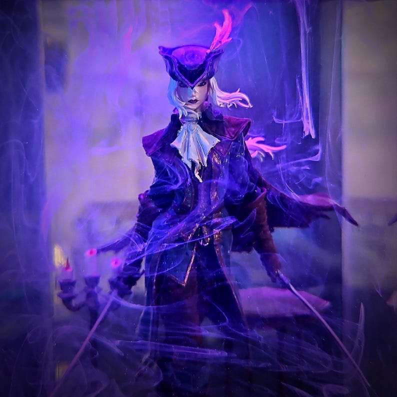 Bloodborne Lady Maria and the Old Hunters Game Resin Lamp Custom Night ...