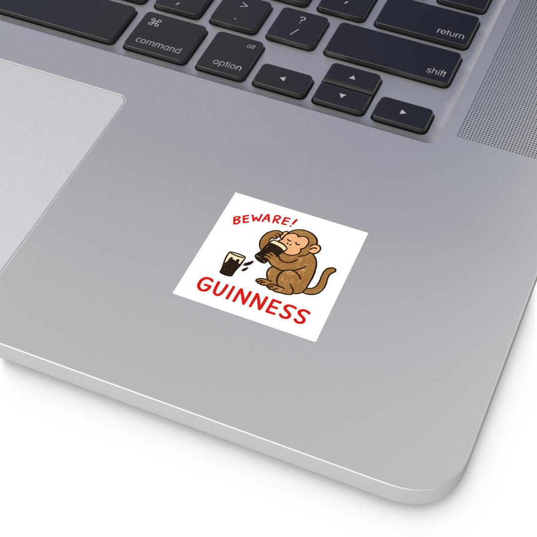 Funny Monkey Guinness Sticker: Beer Lover Gift, Bar Decor - Etsy