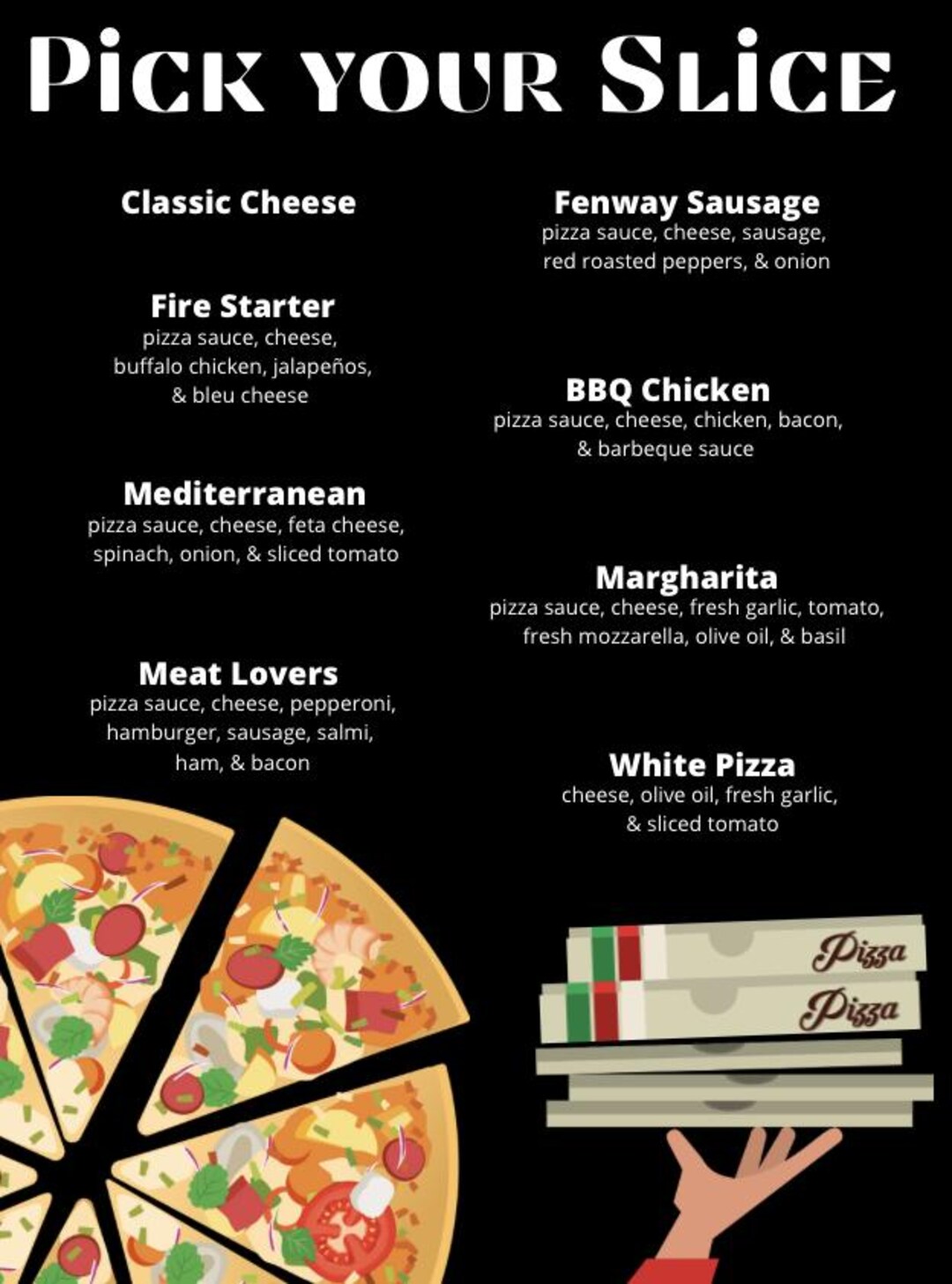 Pizza Party Menu - Editable Template - Etsy