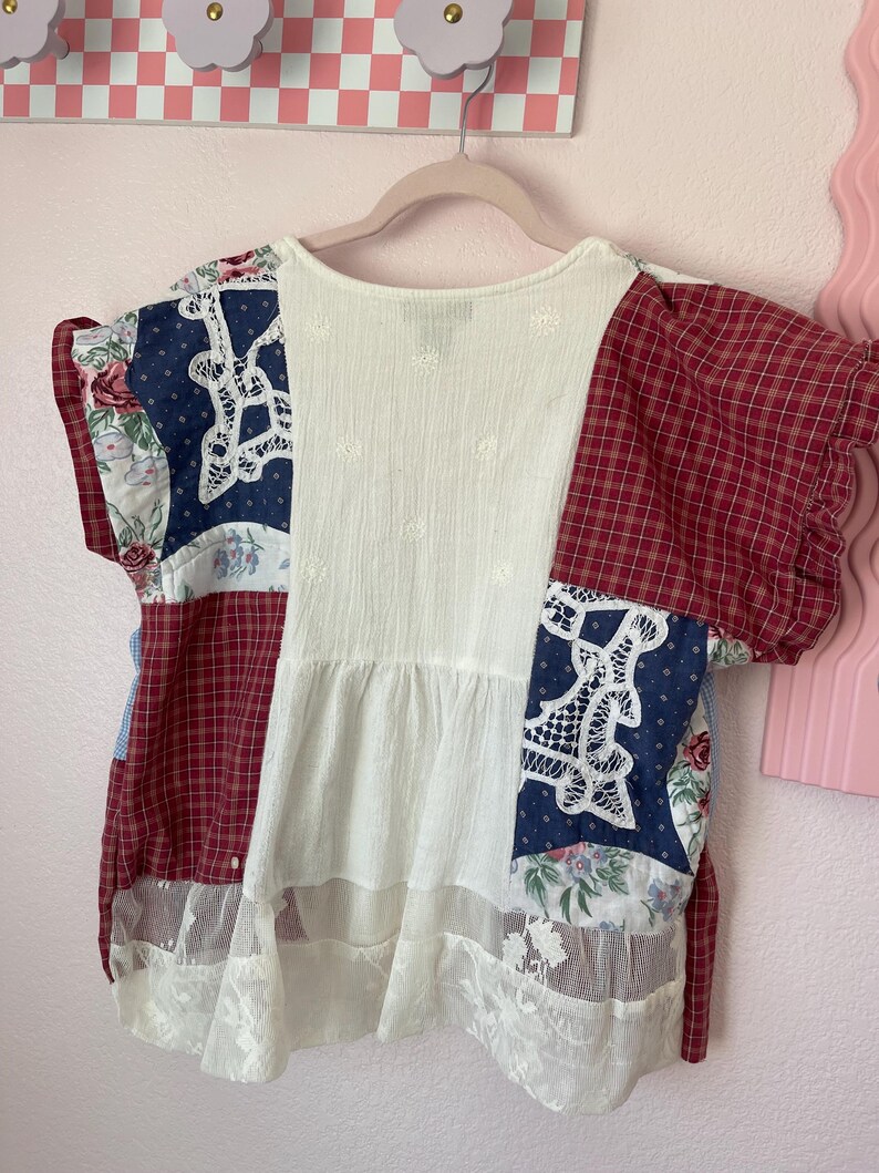 Upcycle Patchwork Women’s Top | Fits M/L - Etsy