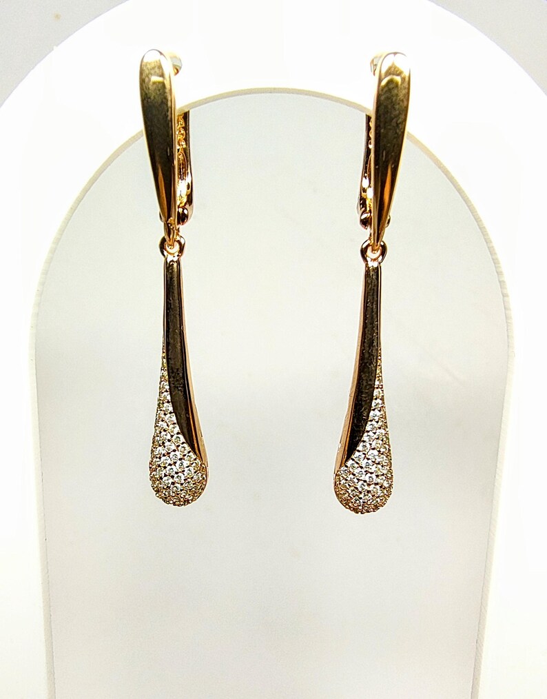 14K Filled Gold Micro Inlaid With Lab Diamonds Vintage Style Luxury ...