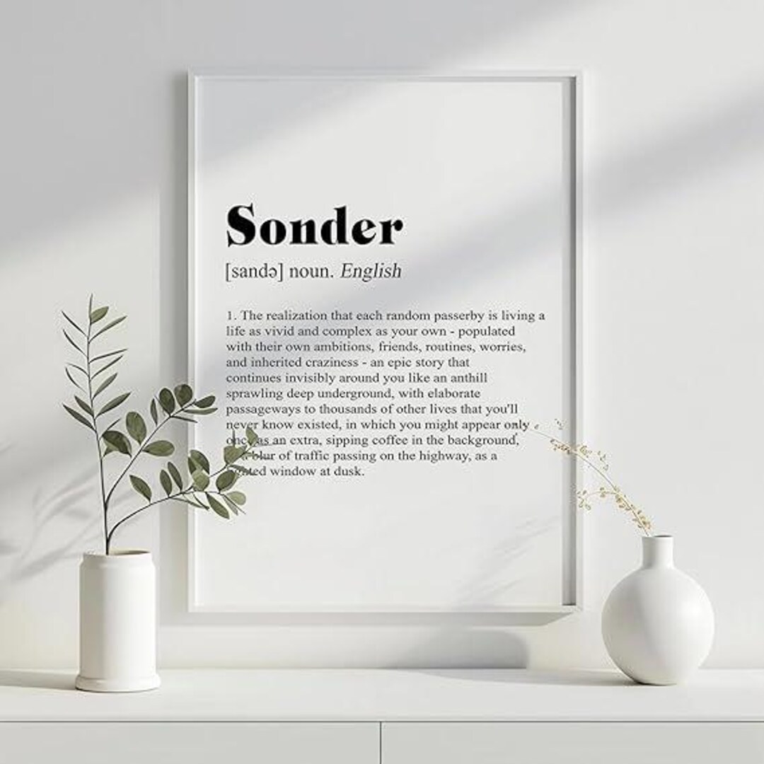 Sonder Definition Wall Art – Minimalist Printable Poster - Etsy