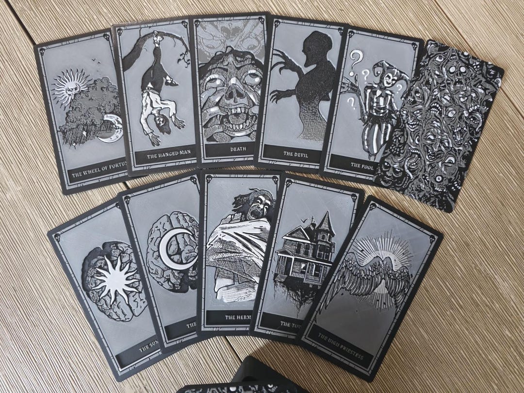3D Printed Phasmophobia Tarot Deck & Box Replica Set, Horror Game ...