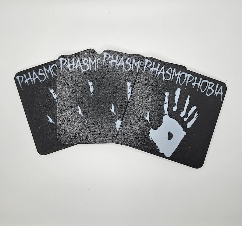 3D Printed Phasmophobia Coasters: Ghost Handprint Drink Set, Horror ...