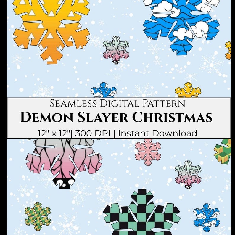Demon Slayer Christmas Wrapping Paper | Kimetsu No Yaiba Digital ...